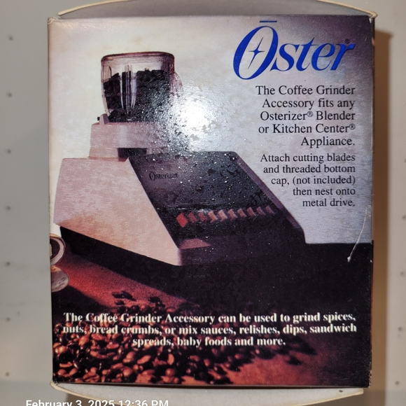 Oster | Kitchen | Oster Coffee Grinder Accessory Black And White | Poshmark